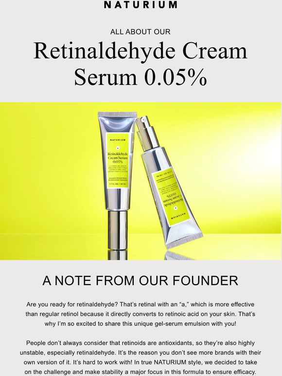 Naturium: "Retinaldehyde is going to transform your skin!" | Milled