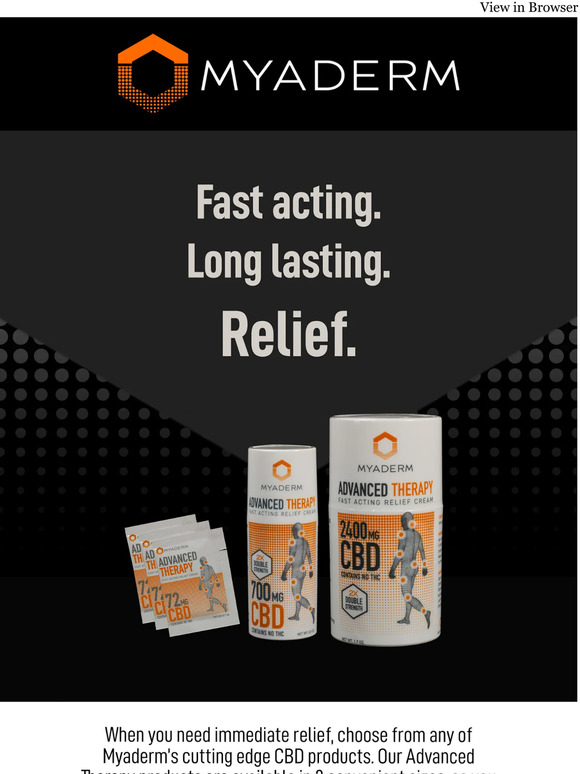 Myaderm: Powerful Fast Acting Pain Relief With 2400 mg of Pure CBD | Milled