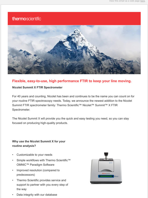 LabX: NEW: Nicolet Summit X FTIR Spectrometer | Milled