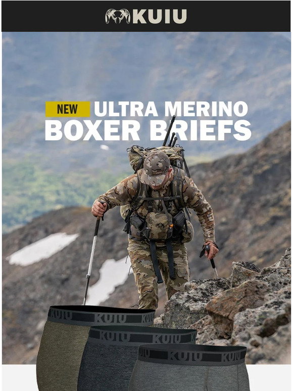 KUIU: Introducing: New ULTRA Merino Boxer Briefs | Milled
