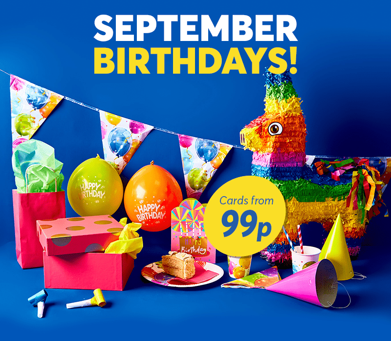 Card Factory: September birthdays & much more... 🎁🎂🎈 | Milled