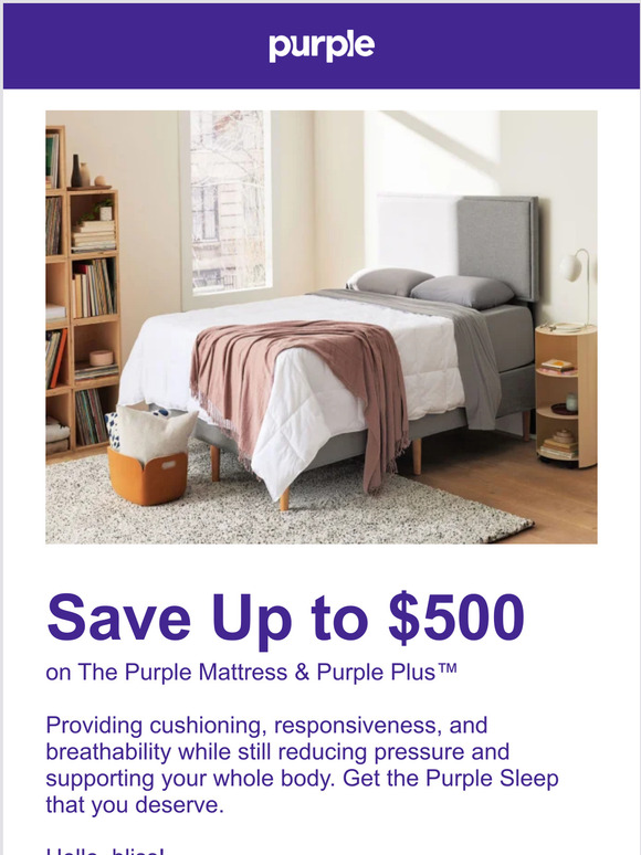 Purple: Say Hello to The Purple Plus & The Purple Mattress. Now Up to ...