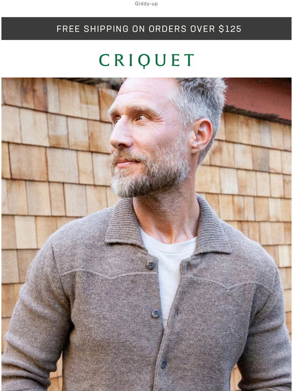 Criquet: Introducing the Western Sweater Jacket | Milled
