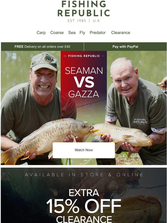 Fishing Republic: Watch Gazza & David Seaman go fishing | Milled