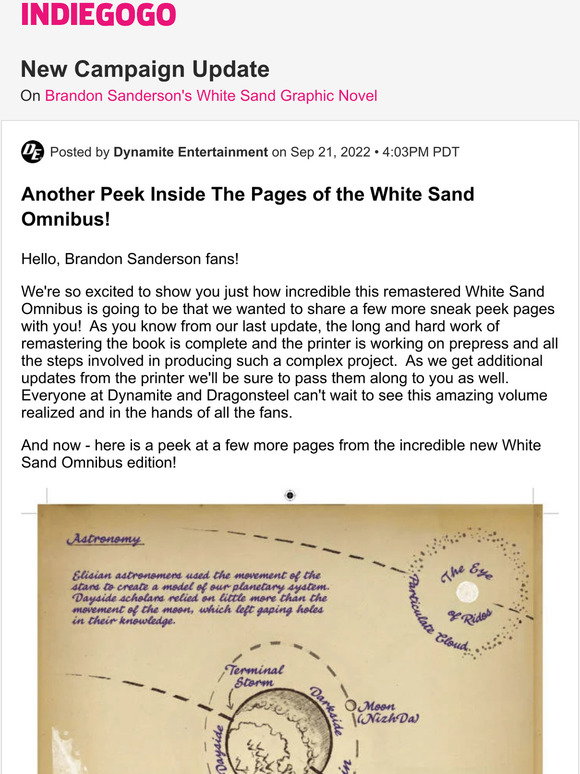Indiegogo: 📢 Update #9 from Brandon Sanderson's White Sand Graphic ...