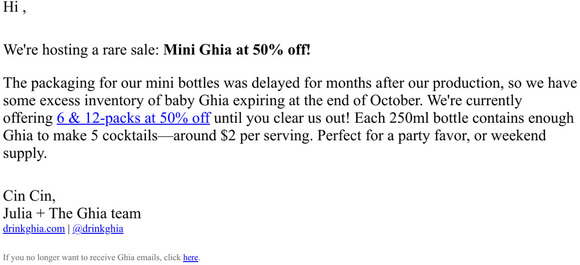 GHIA: Special sale: A mighty offer on Mini Ghia | Milled