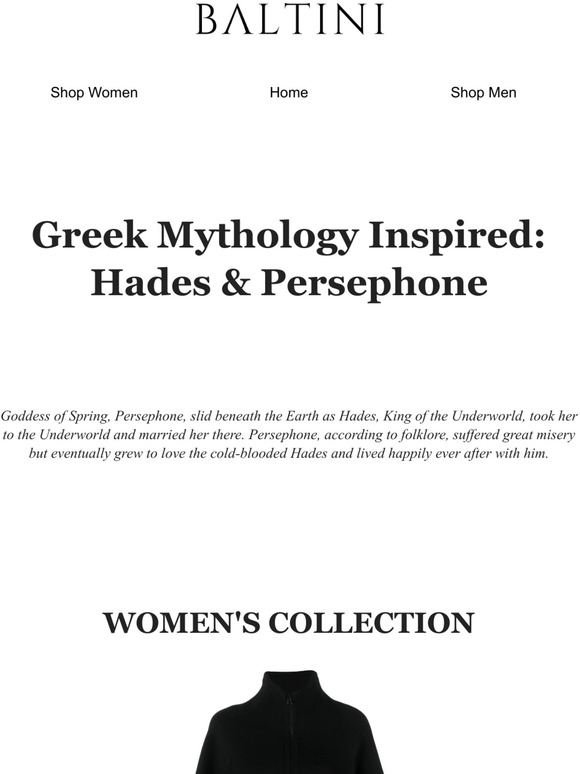 Baltini: Greek Mythology Inspired: Hades & Persephone | Milled