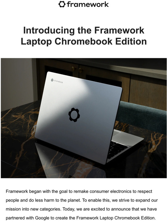 Frame: Introducing the Framework Laptop Chromebook Edition | Milled