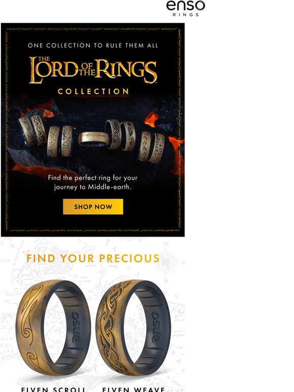 Enso Rings: NEW! The Lord of the Rings Collection | Milled