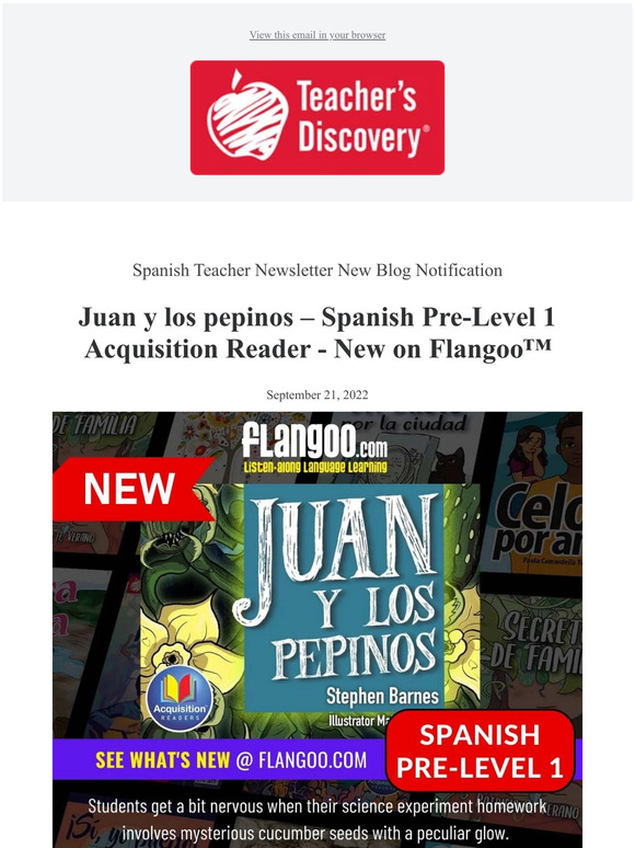 Teacher's Discovery: [Spanish Teachers] Juan y los pepinos – Spanish ...