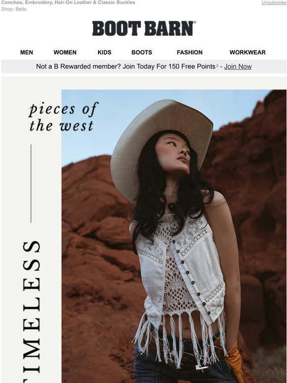 Boot Barn: New Belts With Classic Western Details | Milled