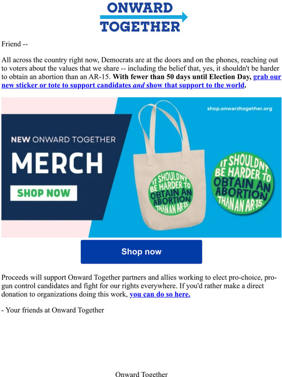 Onward Together: Our brand-new sticker and tote are waiting: | Milled