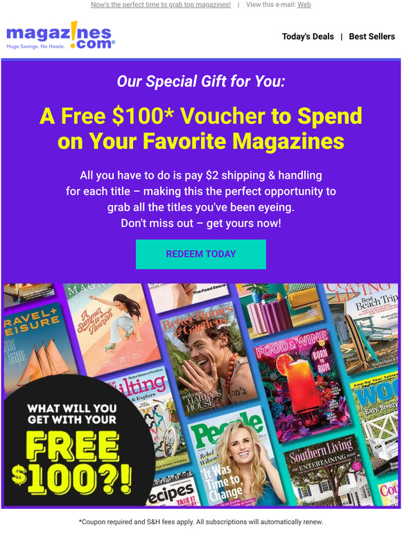 Magazines.com: Redeem Your EXCLUSIVE Offer Now! | Milled