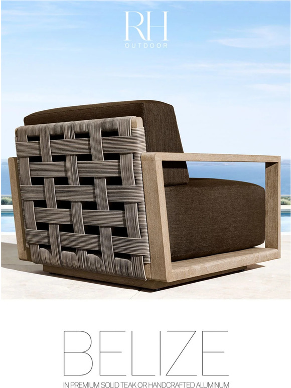 Restoration Hardware: Belize & Ubud. Refined Mixed-Material Outdoor ...