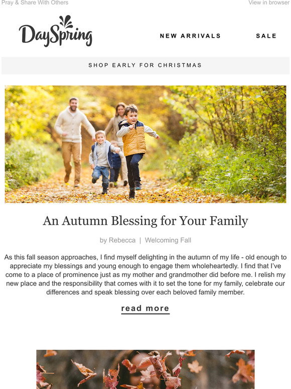 DaySpring: An Autumn Blessing For Your Family | Milled
