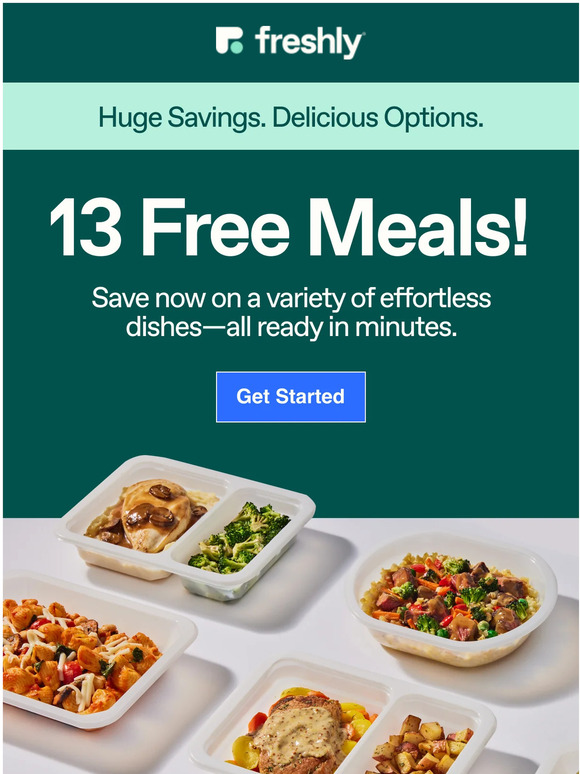 Freshly: 13 Free Meals, Endless Possibilities | Milled