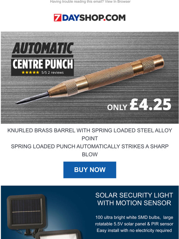 7dayshop: Heavy Duty Automatic Centre Punch - Only £4.25 | Milled