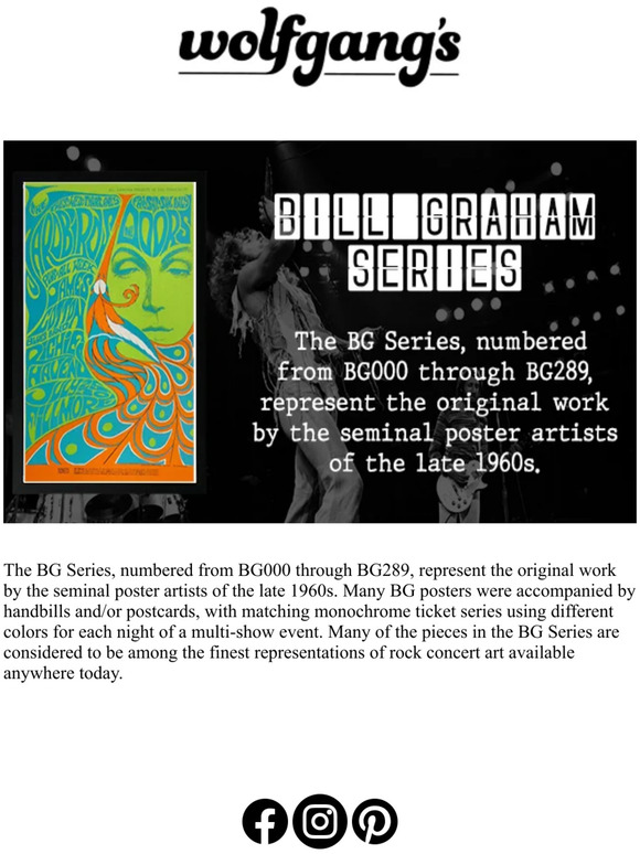 Wolfgang's Vault: ⚡THE ORIGINAL BILL GRAHAM POSTER SERIES | Milled