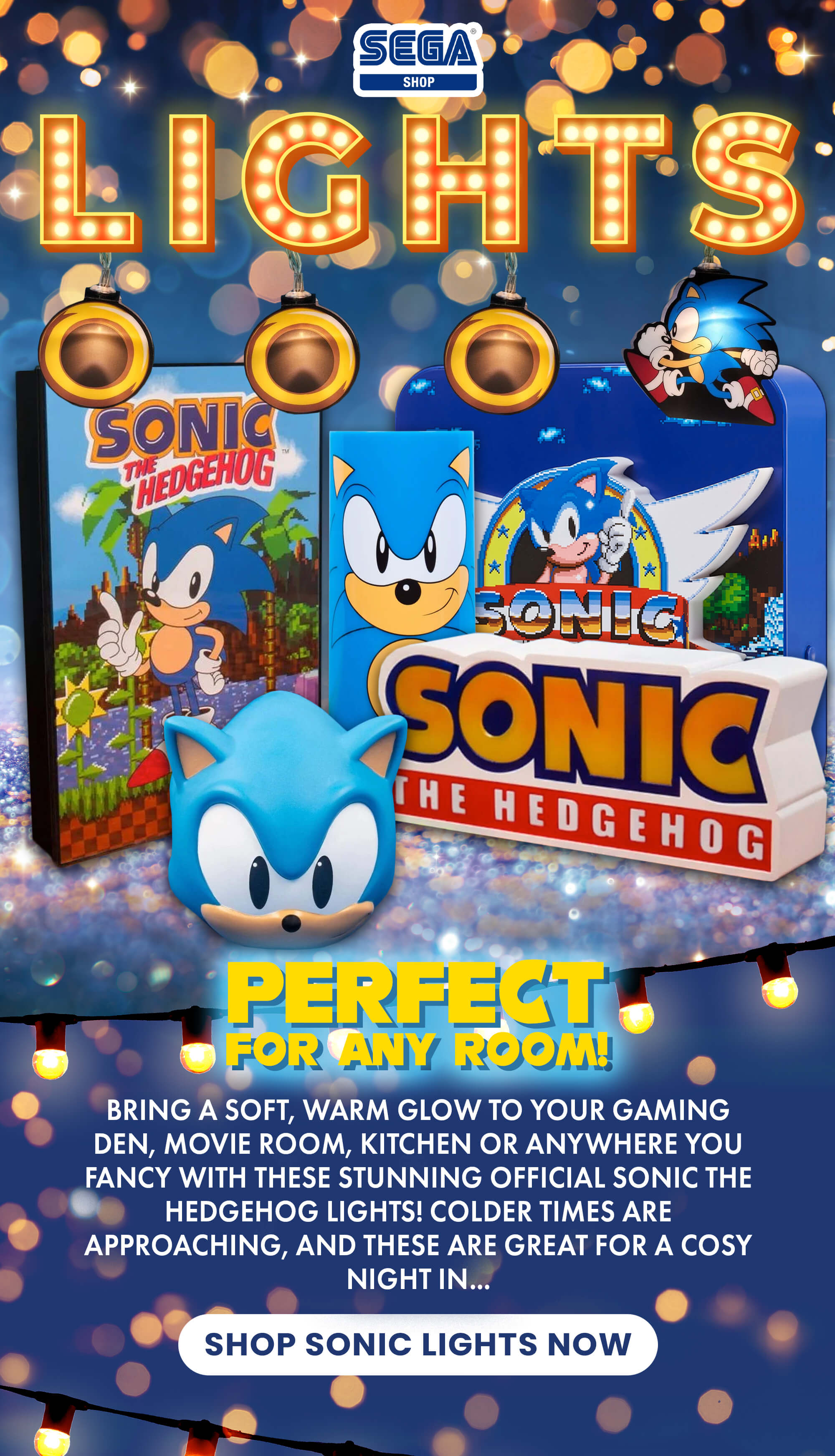 SEGA Shop: New In: Sonic the Hedgehog Lights💙 | Milled