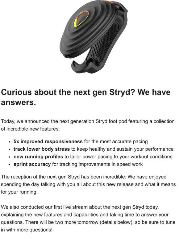 Stryd: Answering your questions on the next gen Stryd | Milled