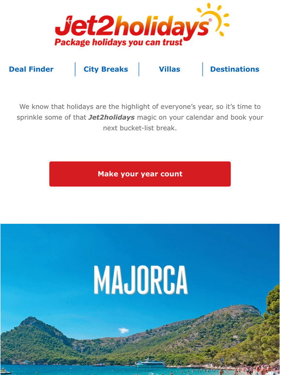 Jet2holidays: Make your year count | Milled