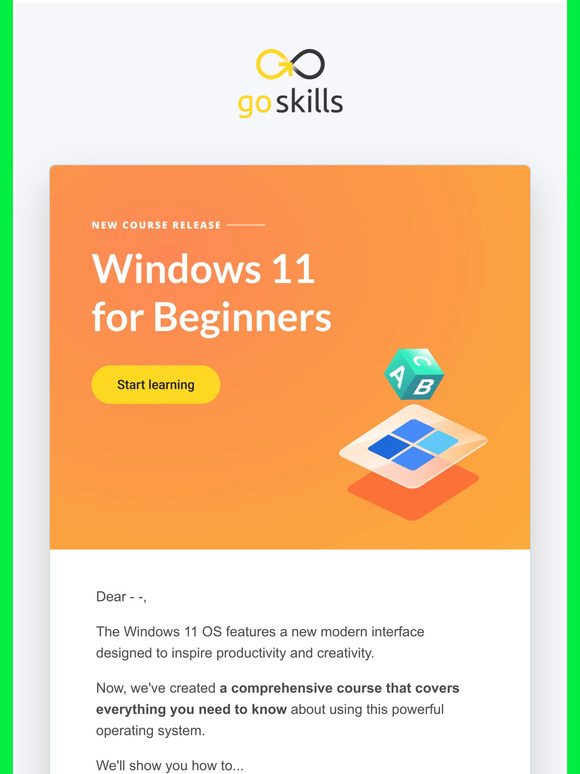 GoSkills: 💻 Optimize your workflow with Windows 11 for Beginners | Milled