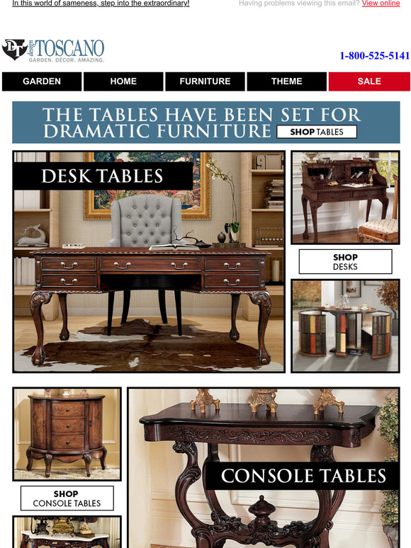 Design Toscano: 🏠 FIND Creative Tables that capture the spirit of your ...