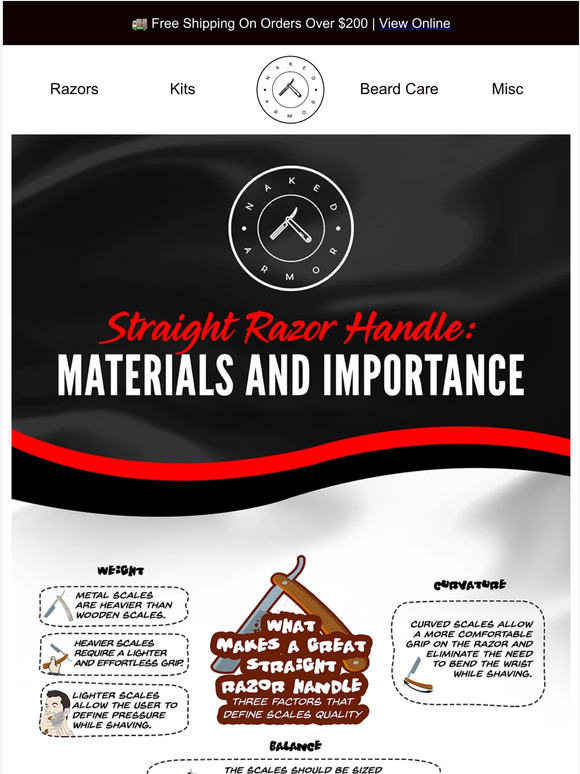 Naked Armor: Here's the best straight razor scale material! 👍 | Milled