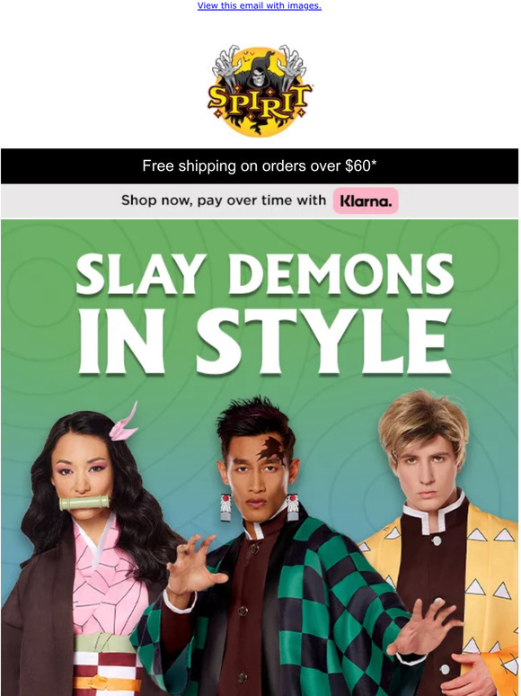 Spirit Halloween: 👹 NEW Demon Slayer styles! | Milled