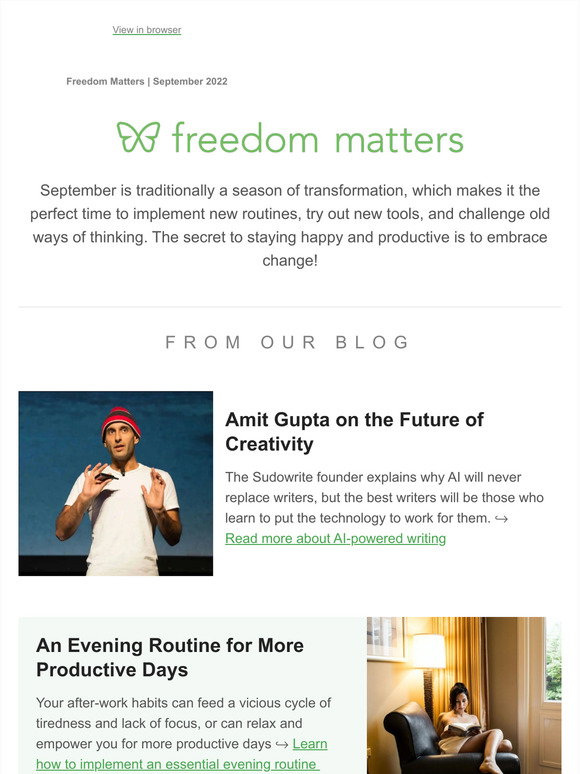 Freedom: 🗞️ Freedom Matters | September 2022 | Milled