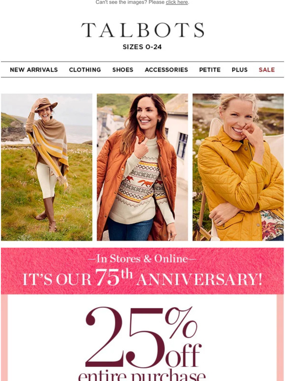 Talbots: 75 Style Points for our 75th ANNIVERSARY EVENT! | Milled