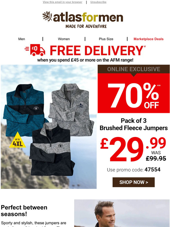 Atlas for Men UK: 70% off this mid-season multipack! | Milled