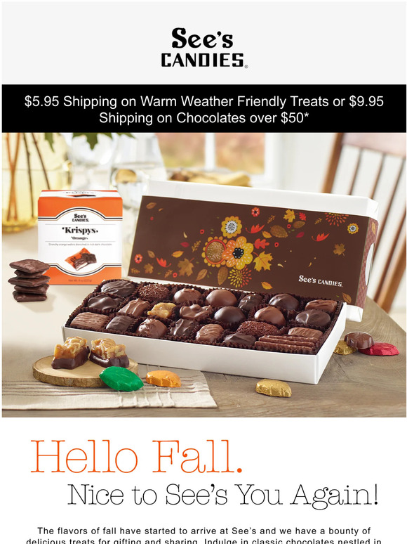 See's Candies, Inc.: 📣 Here & Now: Our Fall Favorites | Milled