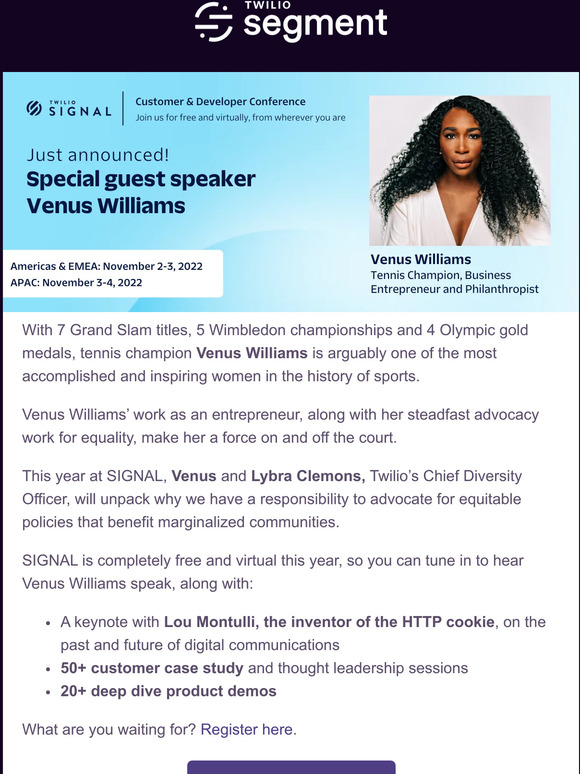 Segment: You + Venus Williams @ SIGNAL | Milled