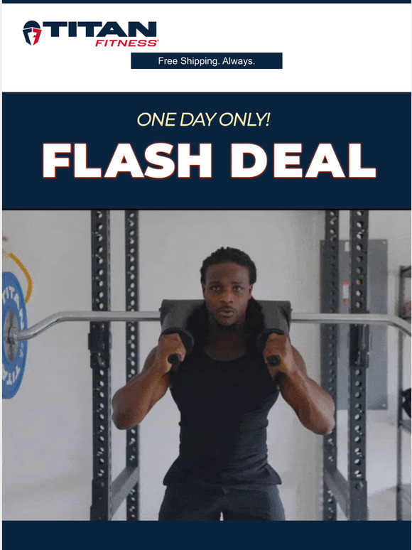 Titan: FLASH DEAL 🚨 Safety Squat Olympic Bar | Milled