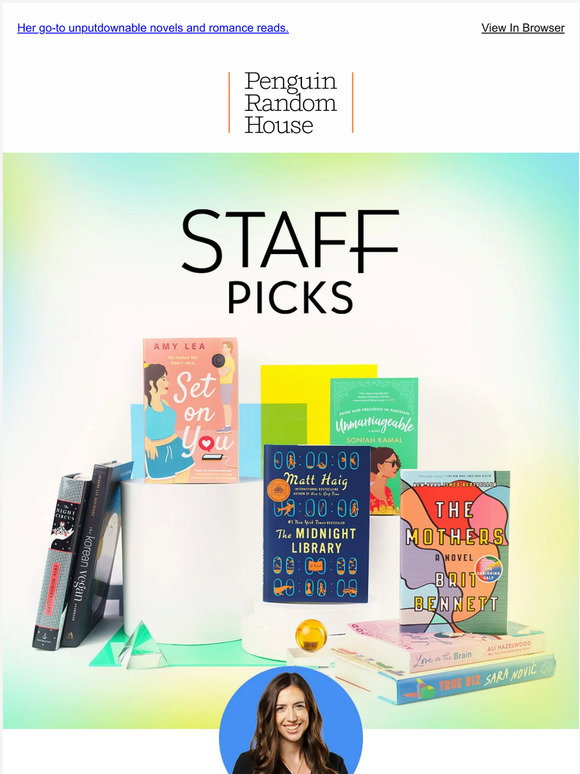 Random House: What We’re Reading: Sarah Mangiola’s Staff Picks | Milled