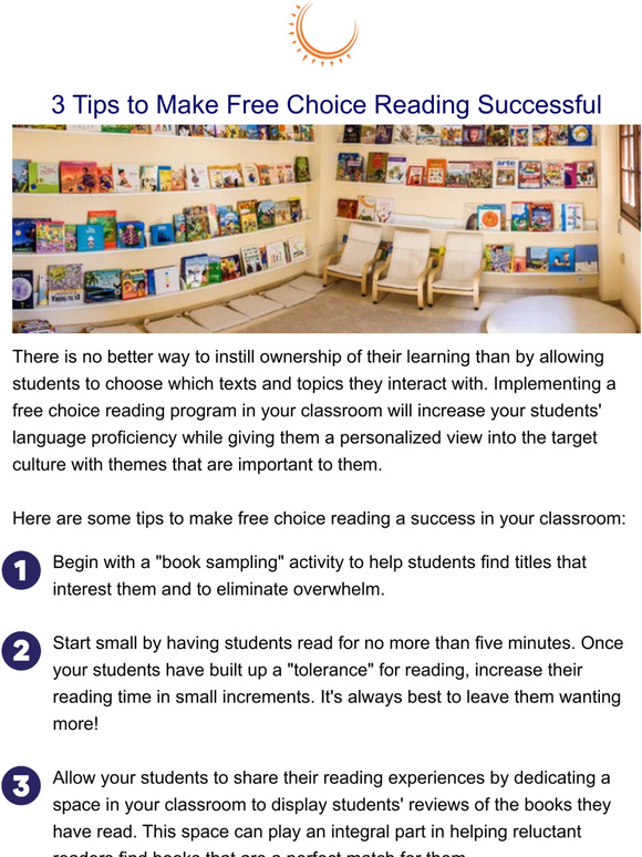 Teacher's Discovery: 3 Tips to Make Free Choice Reading Successful in ...