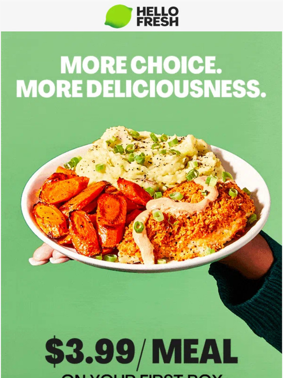 HelloFresh: More mmm in every menu + $3.99/MEAL | Milled