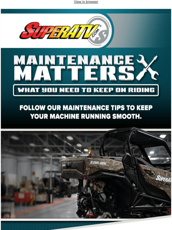 Super ATV: MAINTENANCE MATTERS: See What You Need To Keep On Riding ⚙️ ...