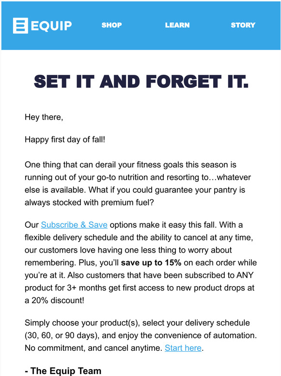 Equip Foods: Save Big on Your Fall Nutrition 🍂 | Milled