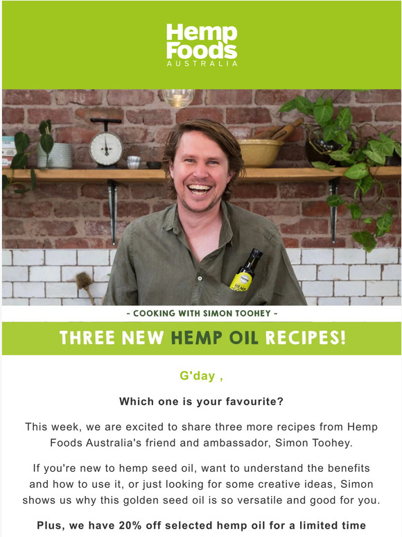 Hemp Foods: 💚 Three Easy Hemp Oil Recipes From Simon Toohey!! | Milled