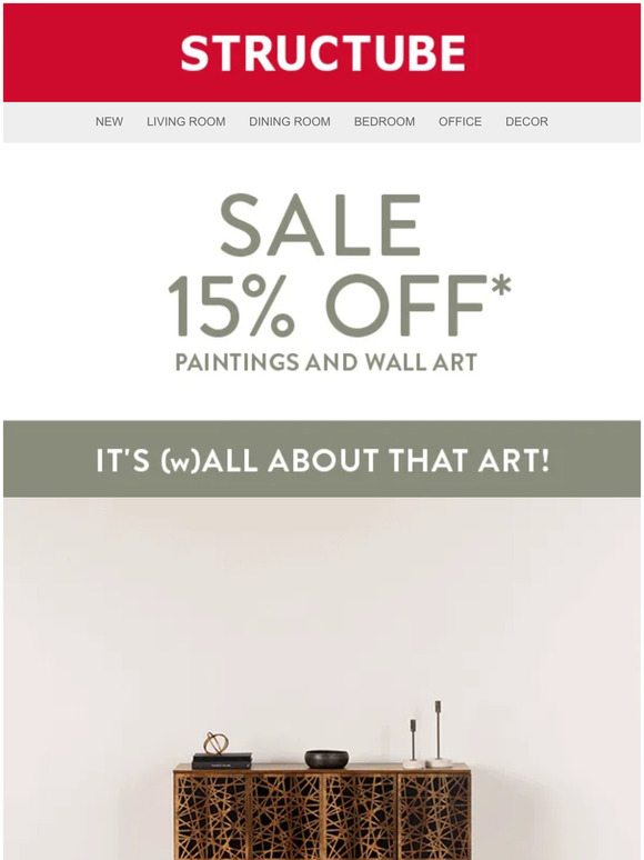 Structube: SALE! 15% Off Wall Art | Milled