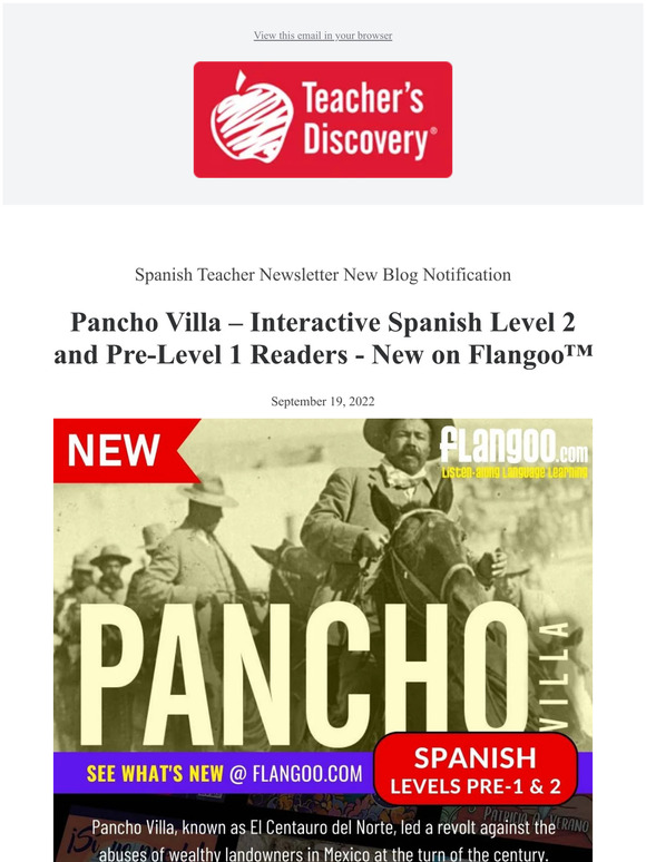 Teacher's Discovery: [Spanish Teachers] Pancho Villa – Interactive ...
