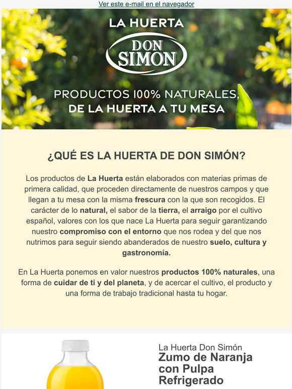 Don Simón: Bienvenido a LA HUERTA I Productos 100% naturales del campo ...