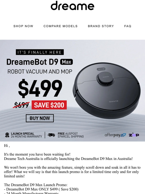 Dreame: [PRODUCT LAUNCH ALERT] Dreame D9 Max is Finally HERE! LAUNCH ...
