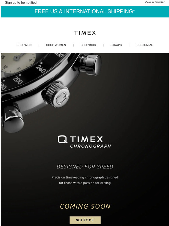Timex: Coming Soon: Q Timex Chronograph | Milled