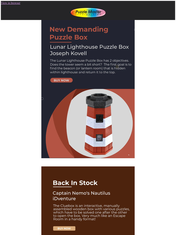 Puzzle Master: —, New Lunar Lighthouse Puzzle Box | Milled