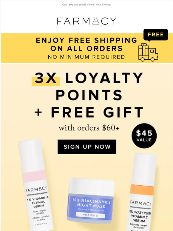 Farmacy Beauty: Get 3X POINTS + a free skincare kit | Milled
