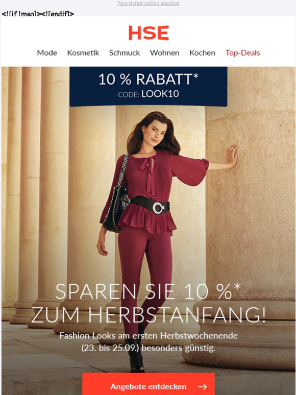 HSE24: 10% Gutschein auf FASHION | Milled