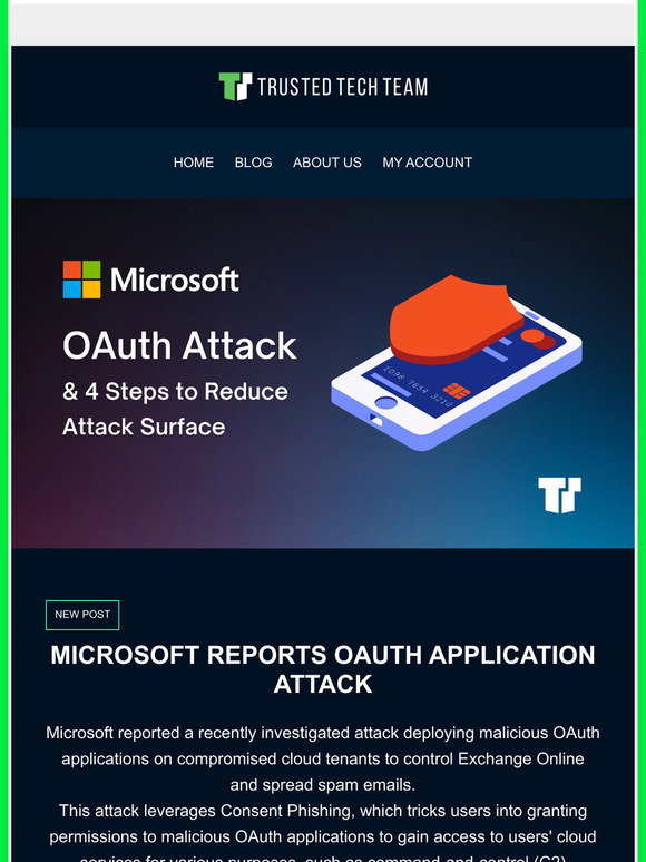 Trusted Tech Team: Microsoft Reports OAuth Application Attack Affecting ...